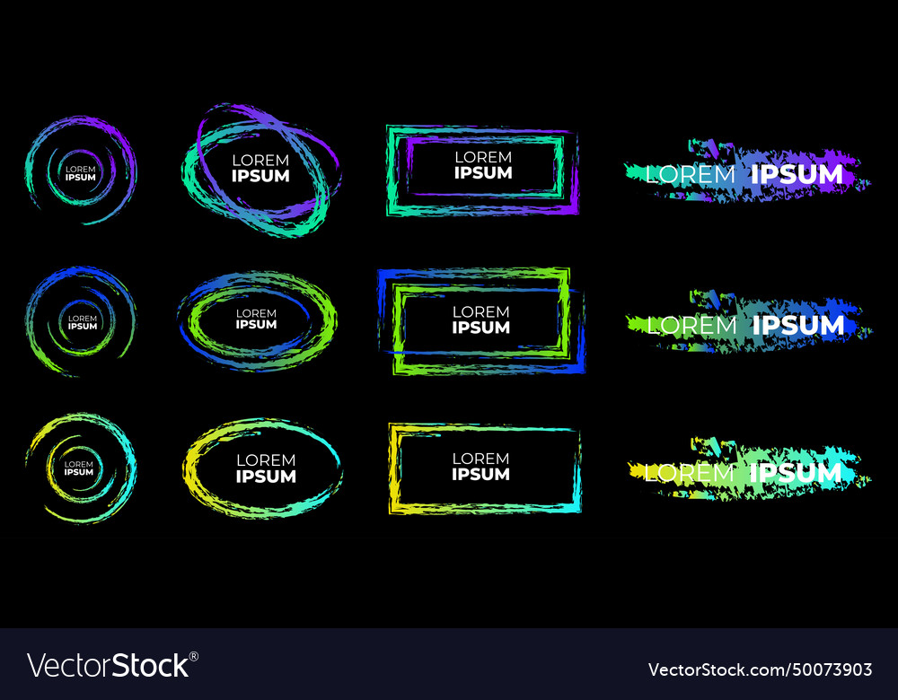 Elements for note-taking highlighting Royalty Free Vector
