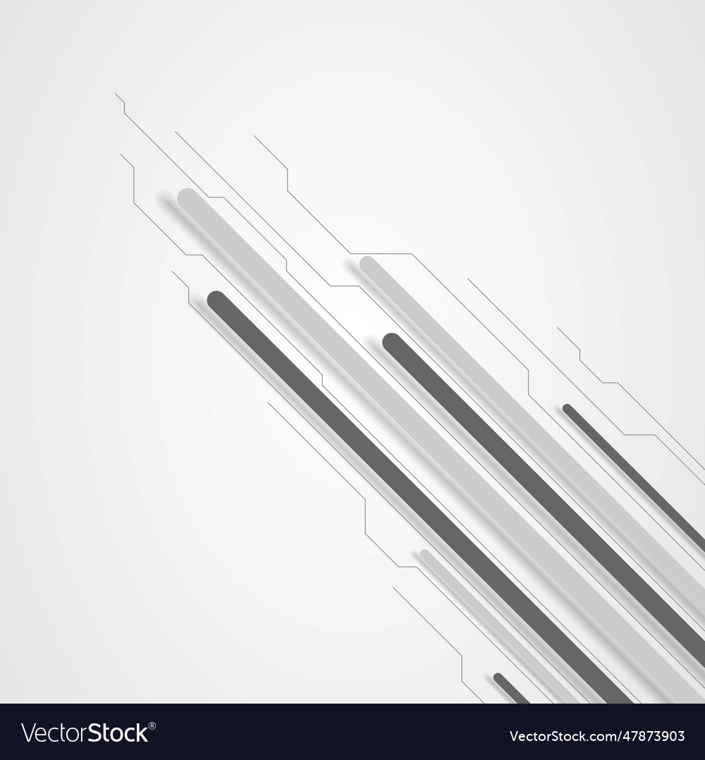 Grey tech diagonal stripes and circuit board Vector Image Grey tech diagonal stripes and circuit board Vector Image