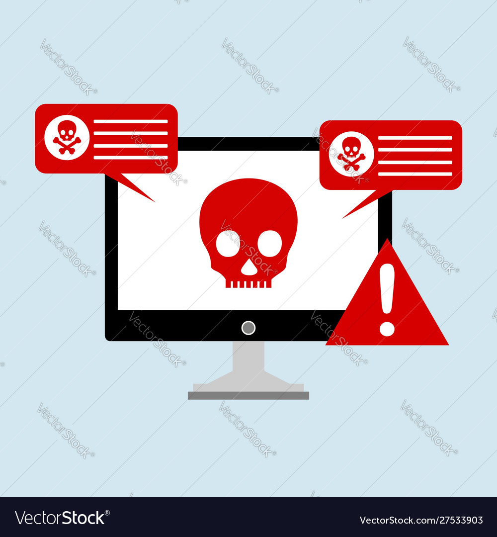Hacker Activity Computeralert Notification Vector Image
