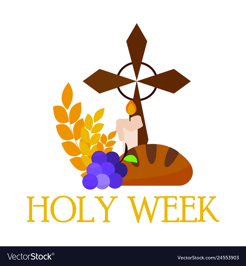 Holy week background Royalty Free Vector Image