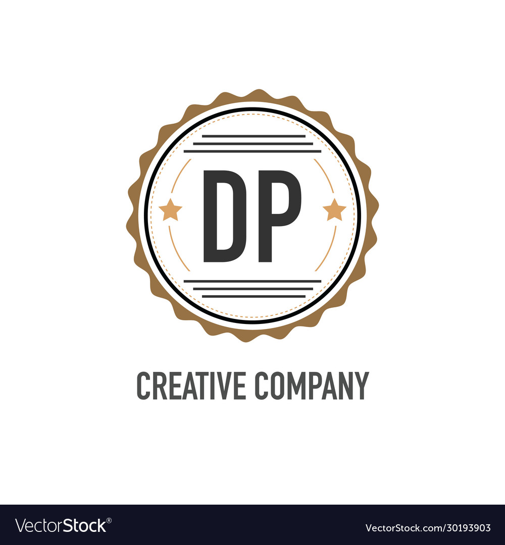 Initial letter dp creative design template Vector Image