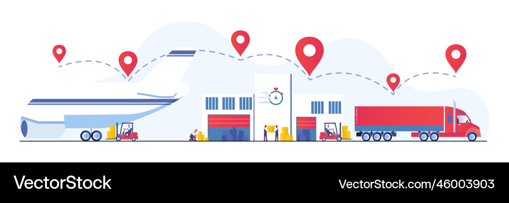 Logistic delivery concept Royalty Free Vector Image