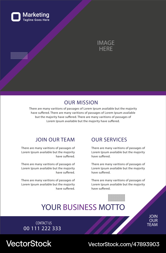 Marketing flyer and poster design template Vector Image