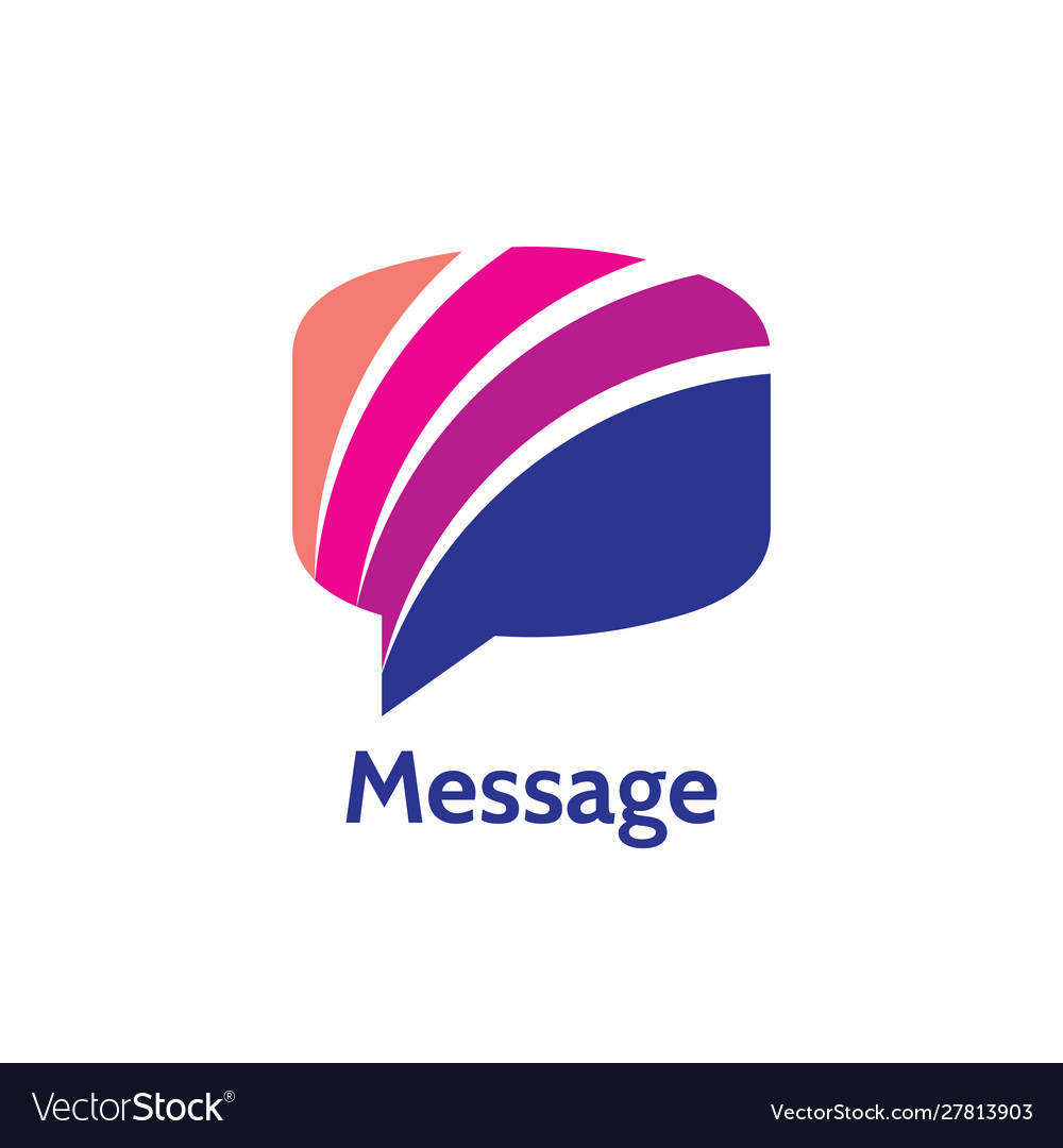 Message - speech bubbles logo concept Royalty Free Vector