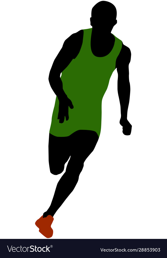 Muscular athlete man running Royalty Free Vector Image