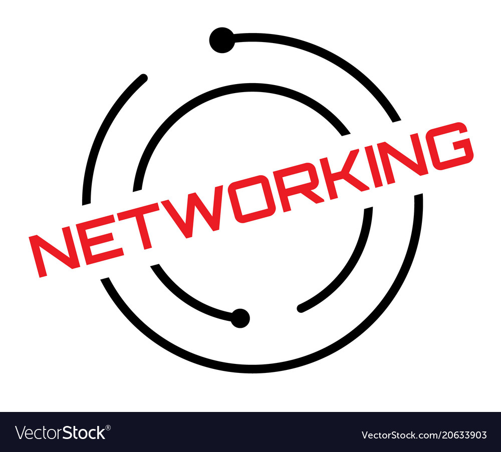 Networking typographic stamp Royalty Free Vector Image