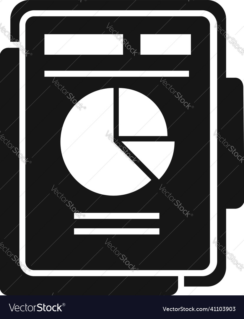 Report folder icon simple analysis Royalty Free Vector Image