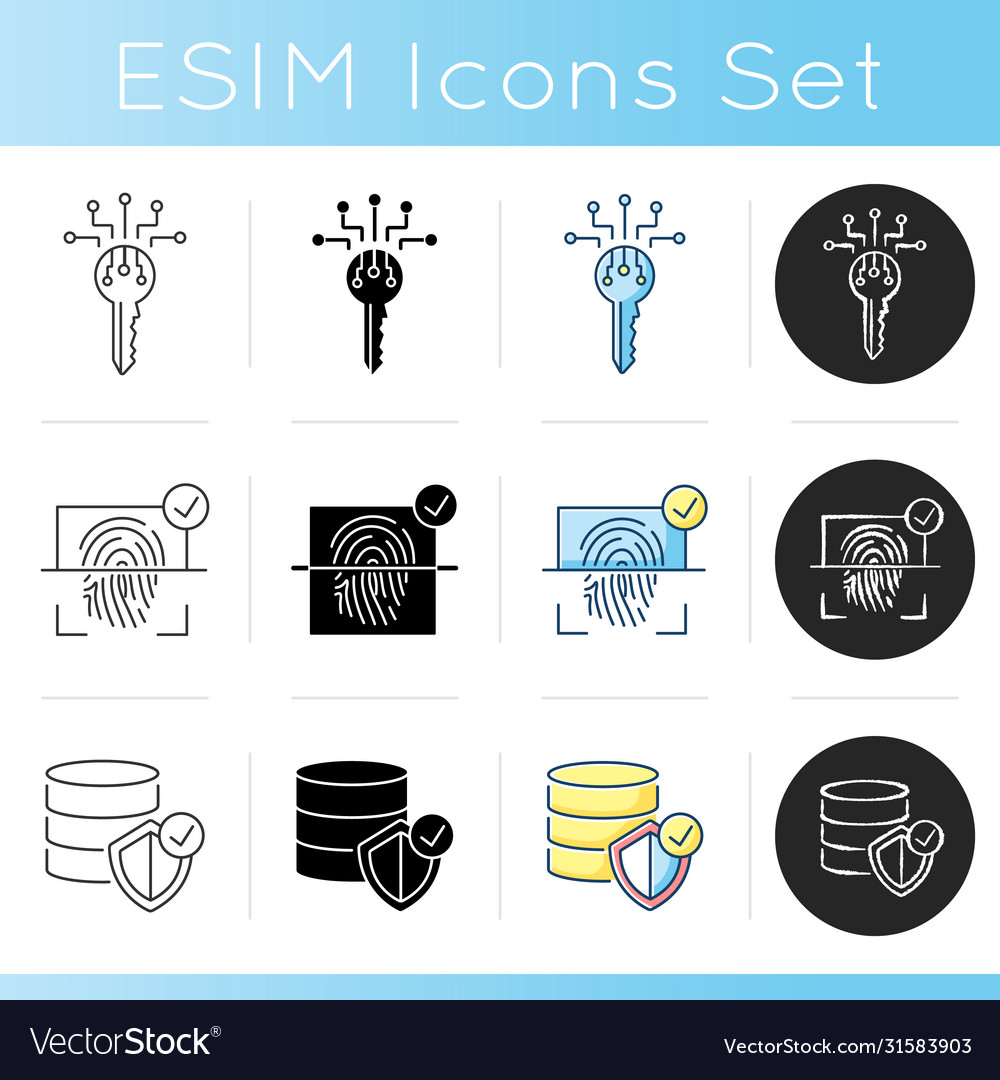 Security system icons set Royalty Free Vector Image