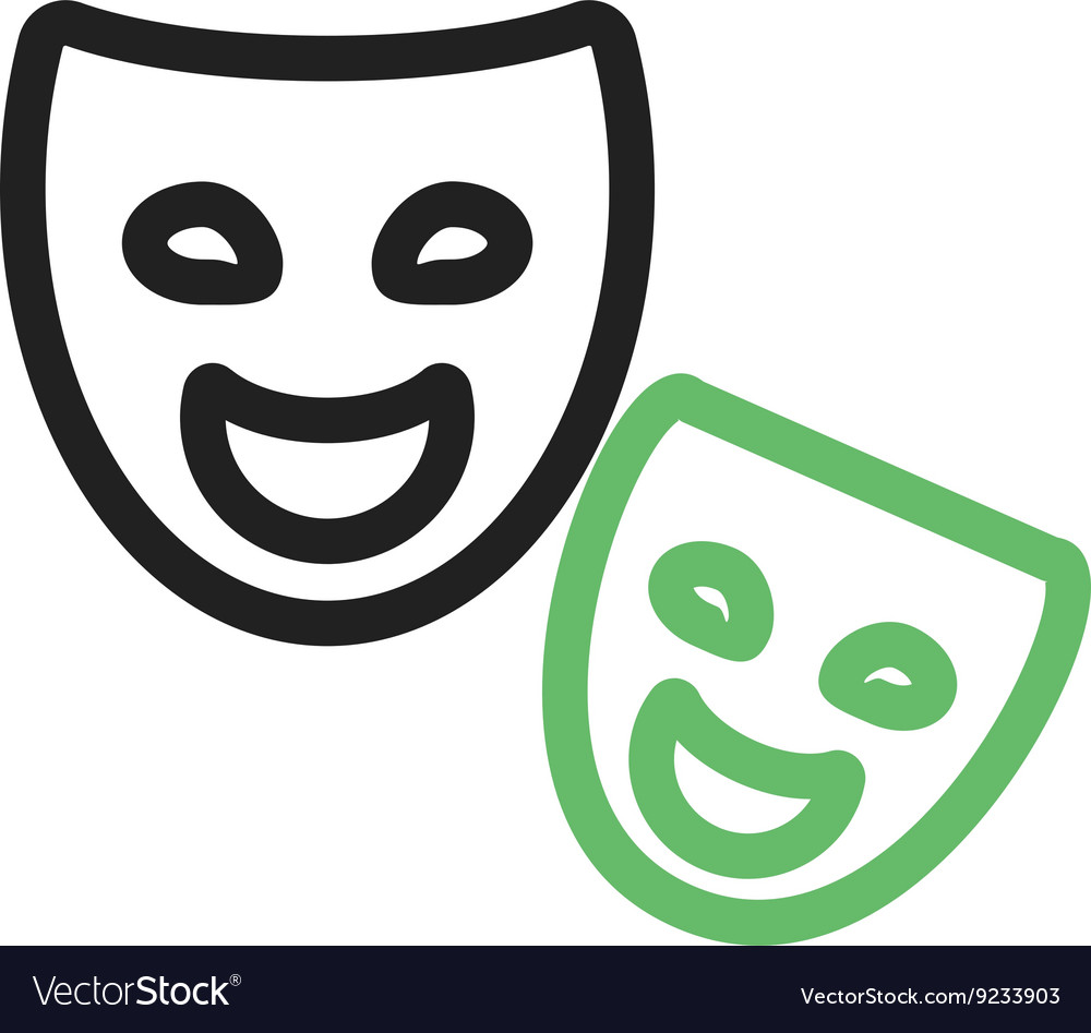 Two masks Royalty Free Vector Image - VectorStock
