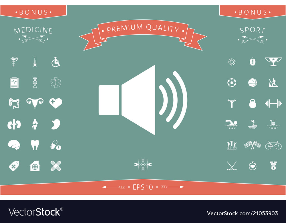 Volume web symbol icon Royalty Free Vector Image