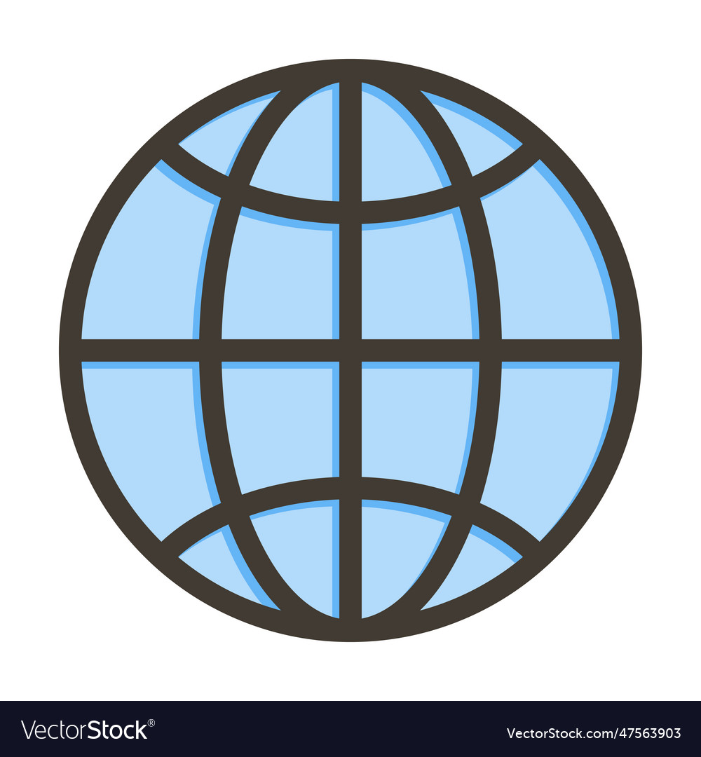 Website thick line filled colors for personal Vector Image