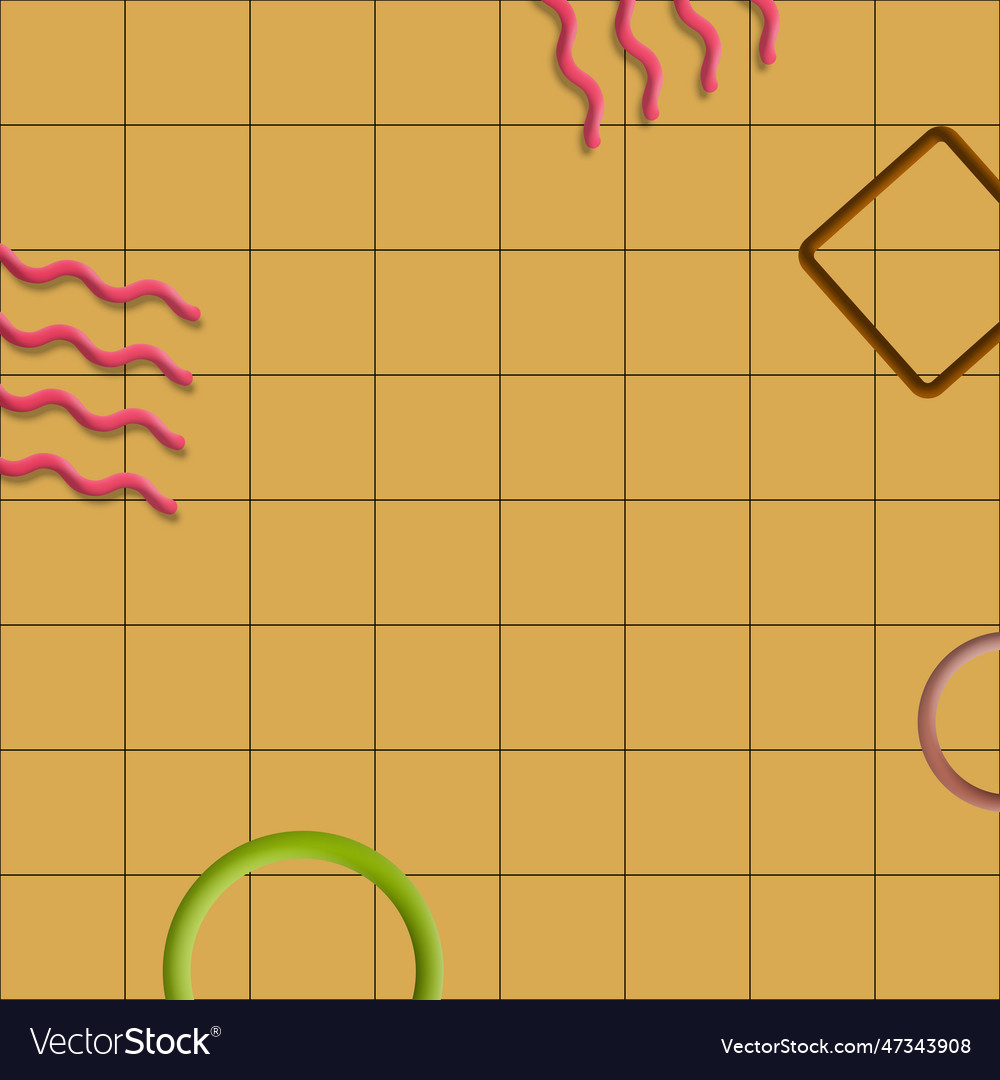 3d memphis background Royalty Free Vector Image