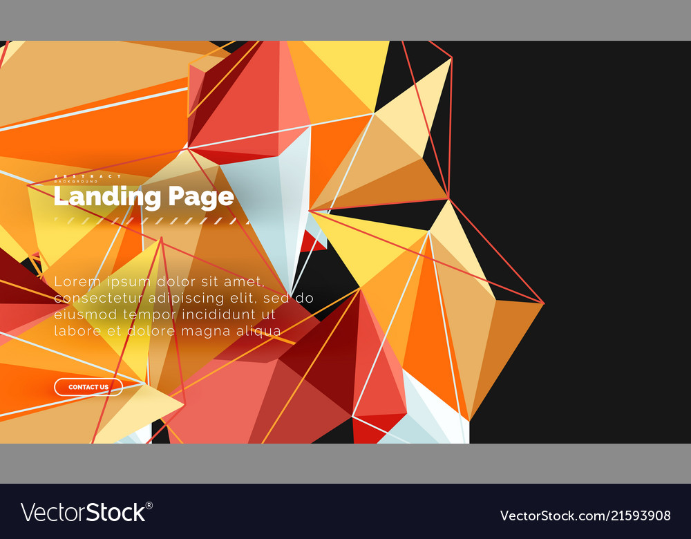 3d triangle abstract background Royalty Free Vector Image