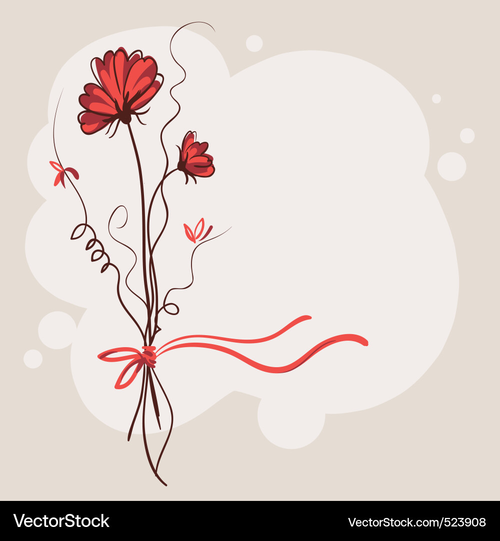 Bouquet of flowers Royalty Free Vector Image - VectorStock