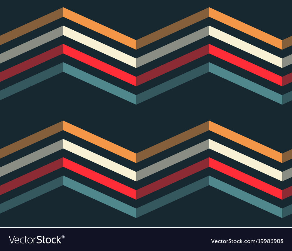 Color zigzag lines seamless pattern Royalty Free Vector