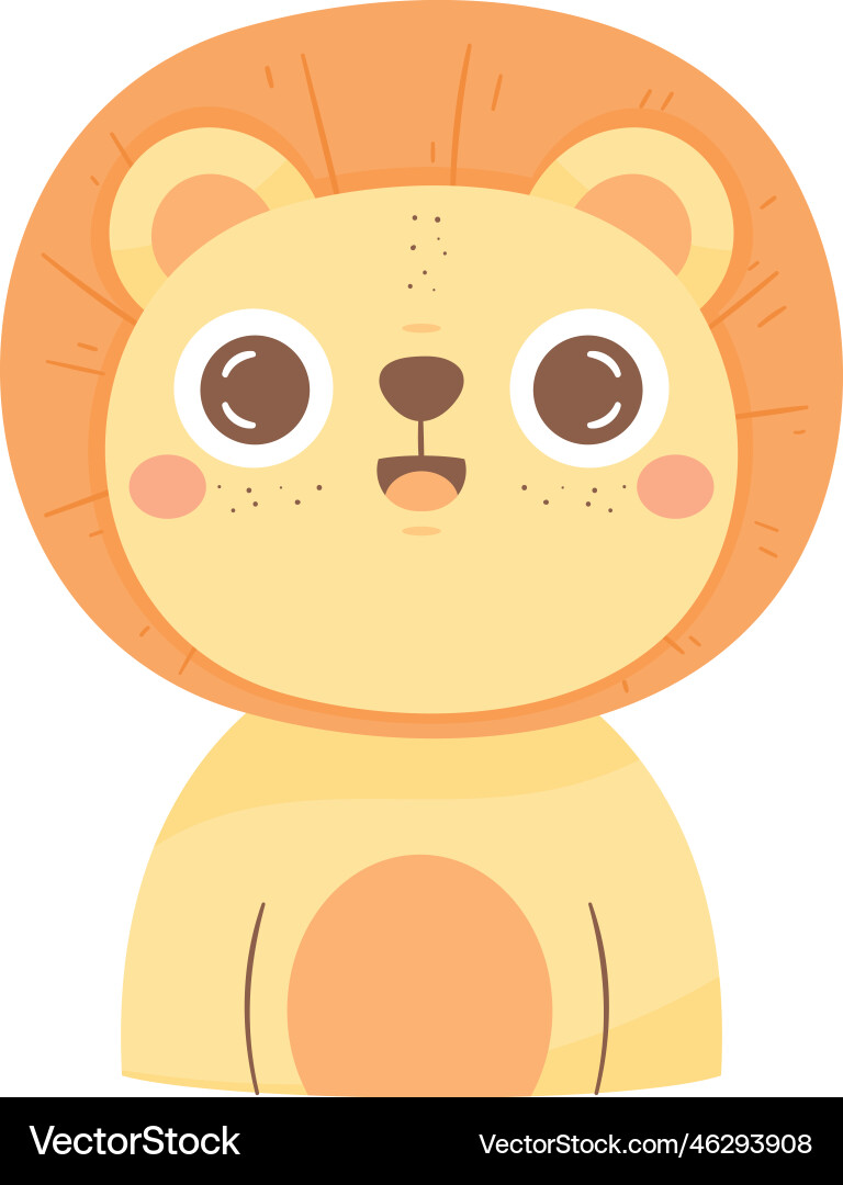 Cute lion animal Royalty Free Vector Image - VectorStock