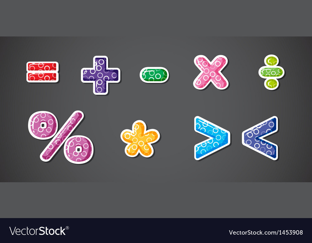 Different Mathematical Operation Signs And Symbols