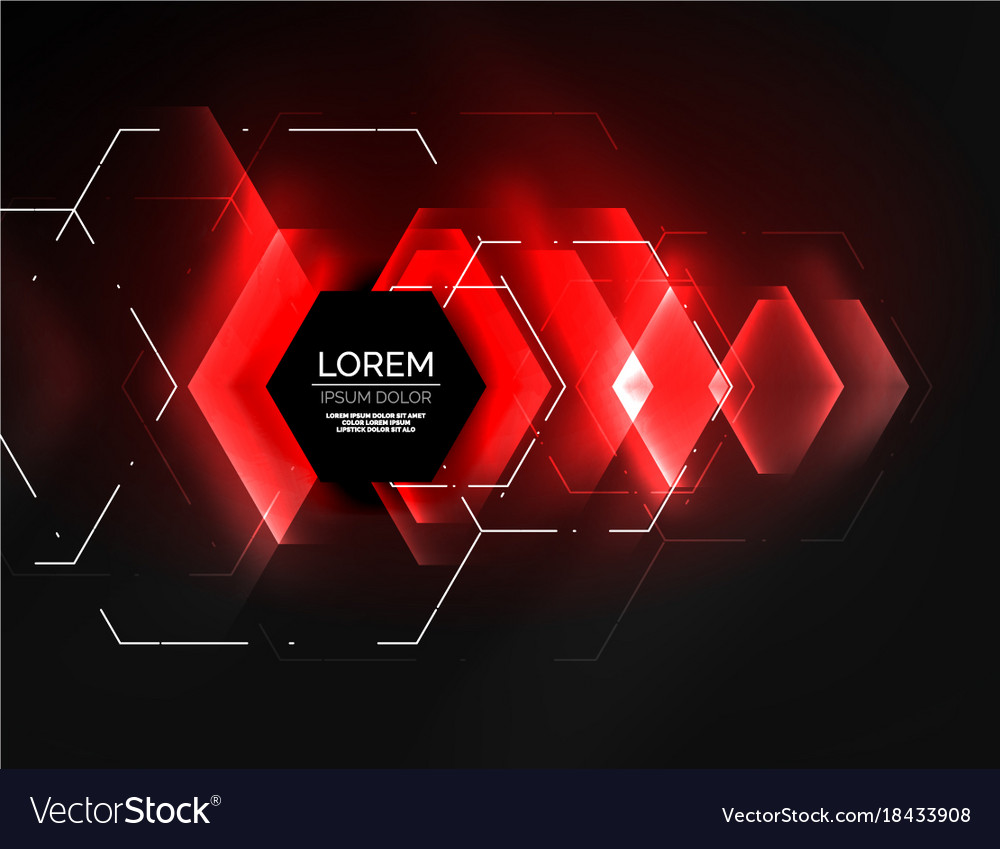 Digital techno abstract background glowing Vector Image