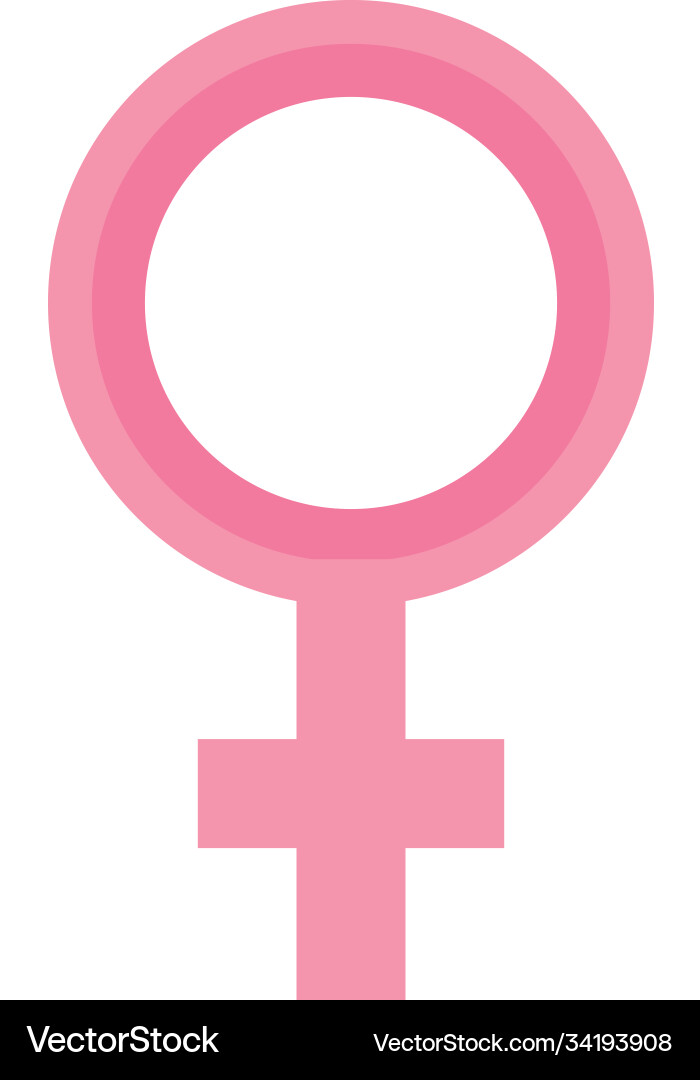 Female gender symbol with flat style icon Vector Image