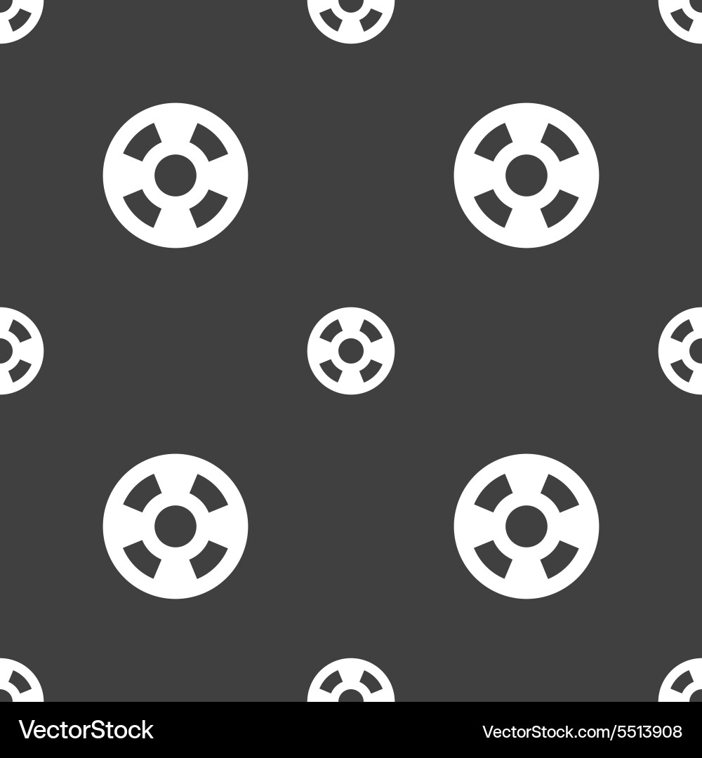 Film icon sign seamless pattern on a gray Vector Image