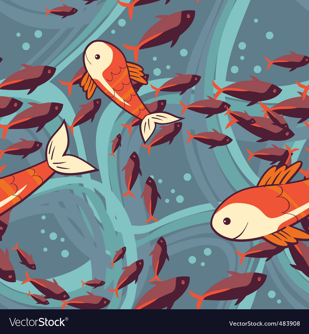 Fish pattern Royalty Free Vector Image - VectorStock