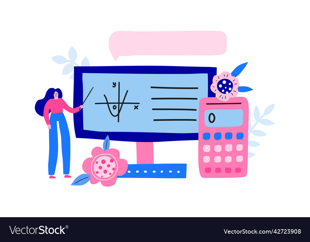 Horizontal banner with big colorful computer Vector Image
