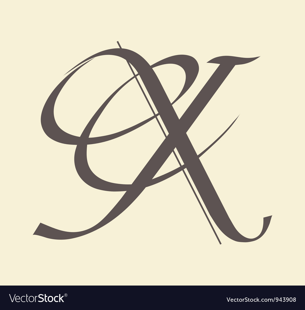 Letter X Royalty Free Vector Image - VectorStock