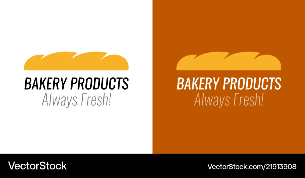 Logo with loaf bread for bakery products shop Vector Image