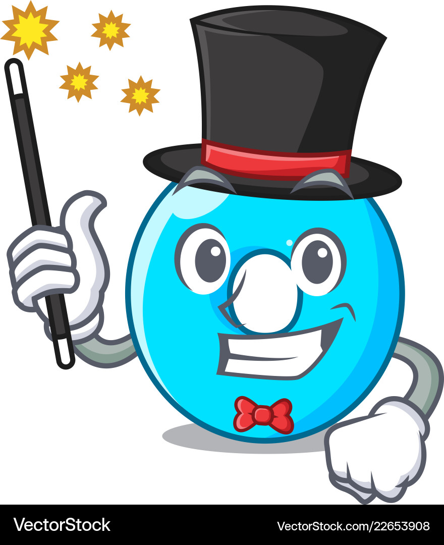 Magician number zero isolated on the mascot Vector Image