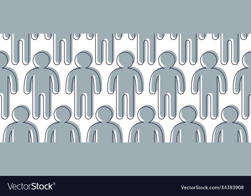 Man icons seamless background endless pattern Vector Image