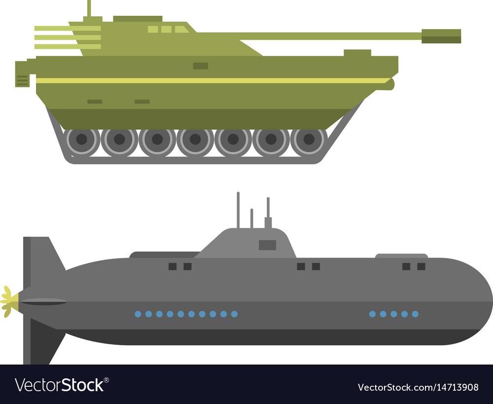 Military technic army war tanks and industry Vector Image