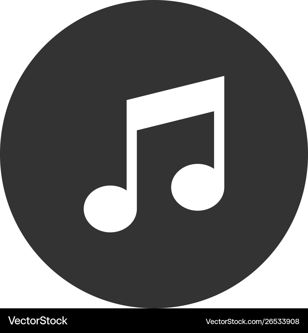 Music icon in modern style for web site and Vector Image