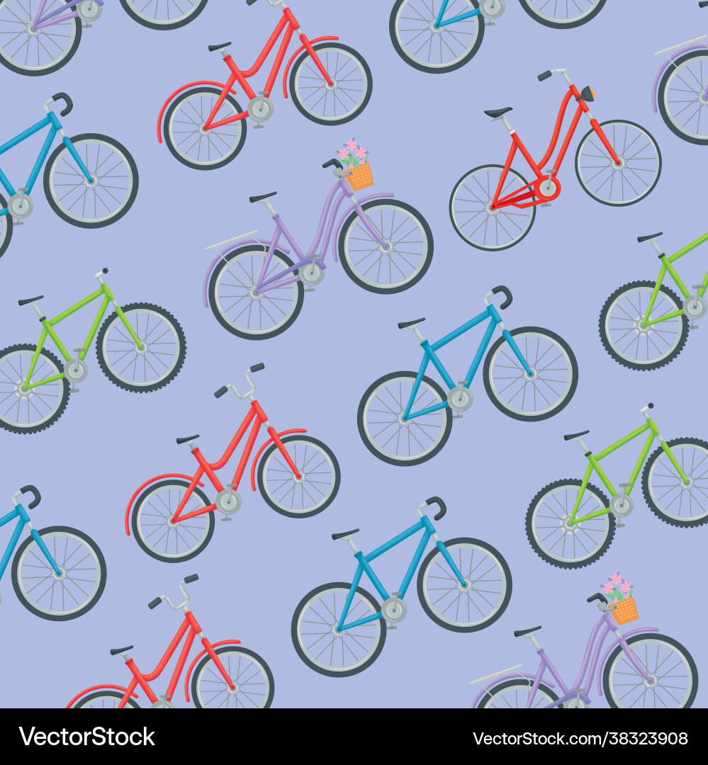 Pattern bikes Royalty Free Vector Image - VectorStock