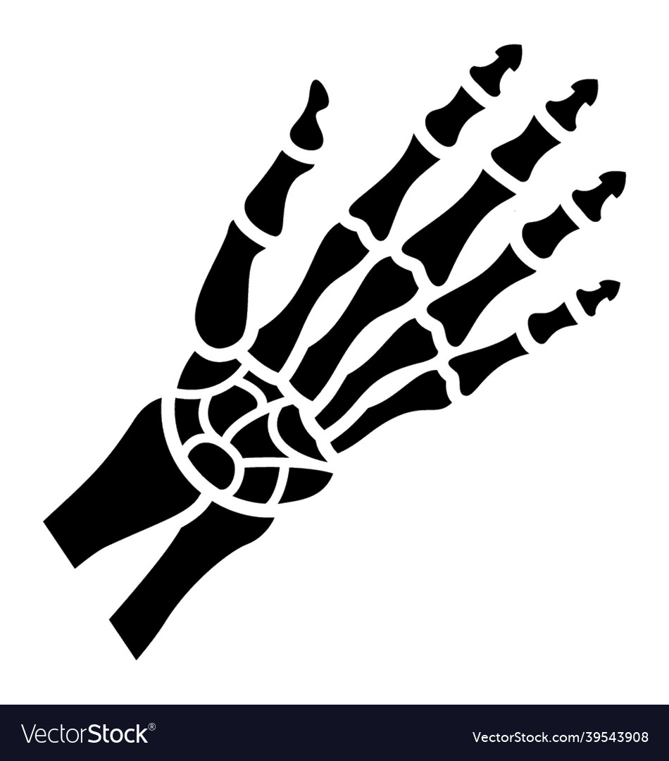 Skeleton hand Royalty Free Vector Image - VectorStock