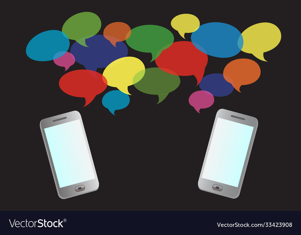 Smartphone notifications and background Royalty Free Vector
