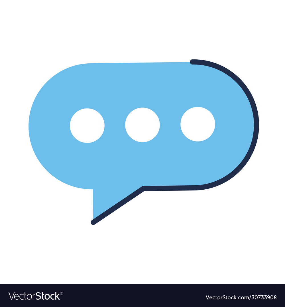 Speech bubble message isolated icon Royalty Free Vector