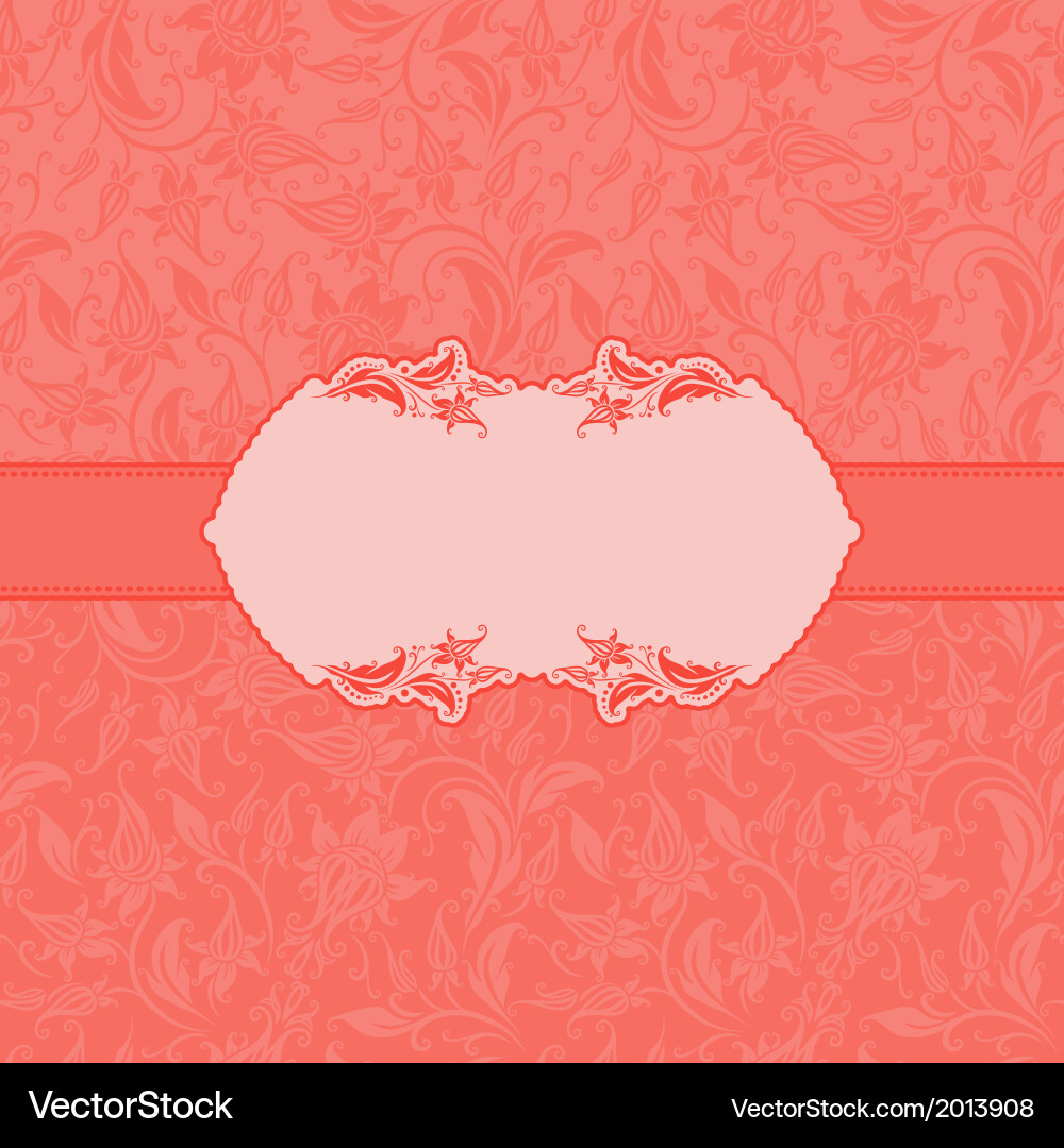Template frame design for greeting card Royalty Free Vector