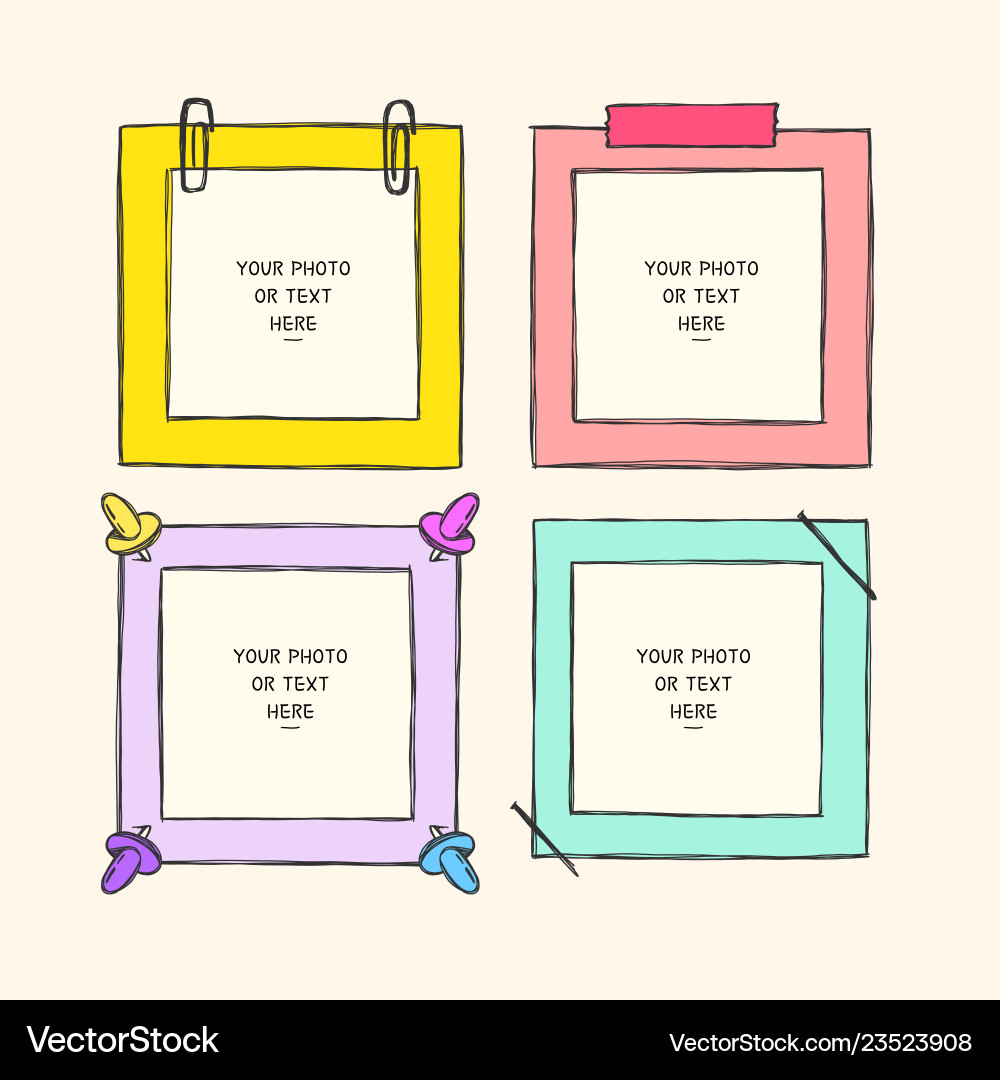 Template photo frames Royalty Free Vector Image