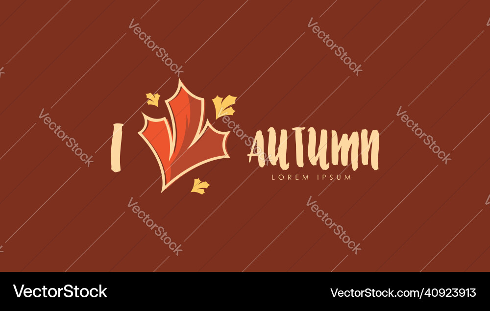 Autumn logo design concept isolated in black Vector Image