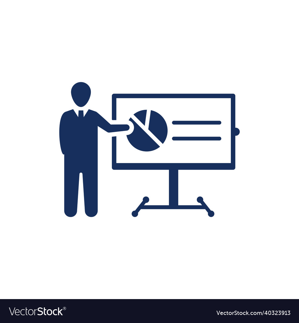 Business presentation icon Royalty Free Vector Image