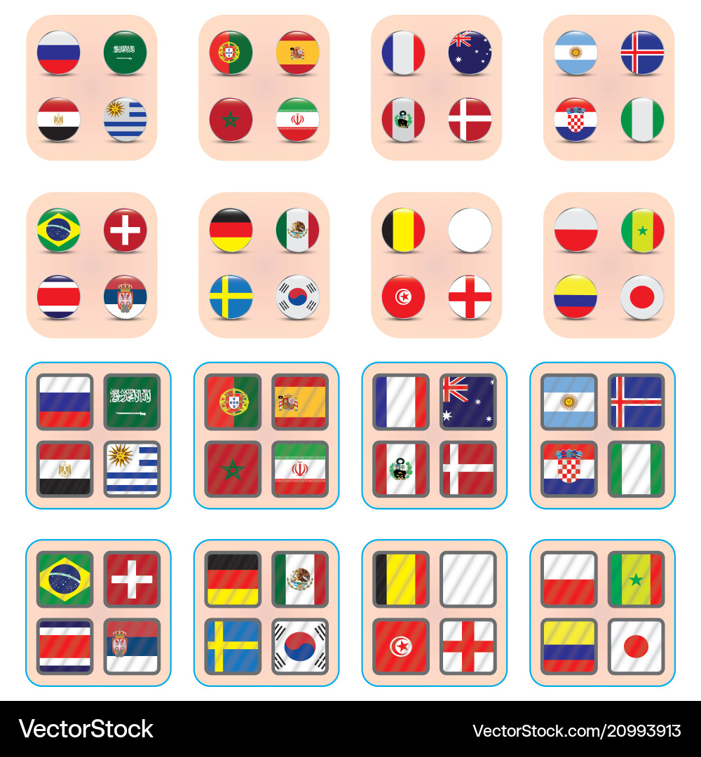 Information graph of the flags country Royalty Free Vector