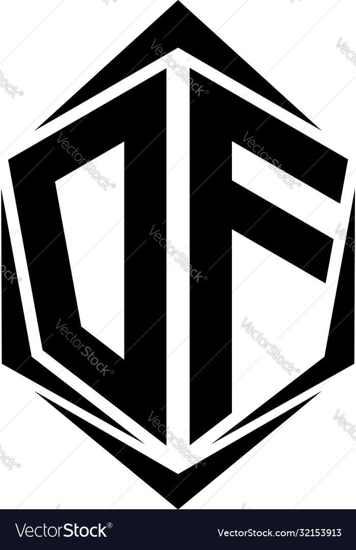 Initial df logo design df logo design Royalty Free Vector