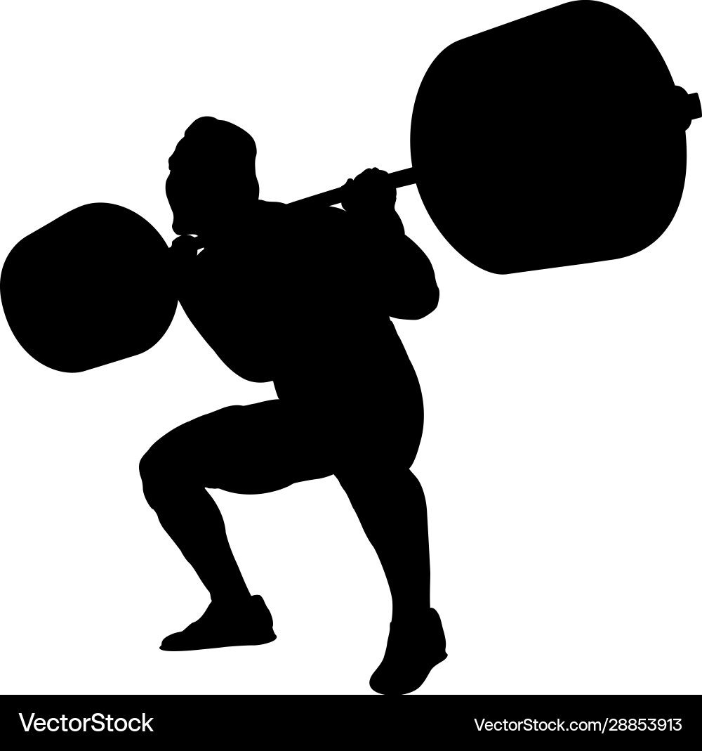 Male athlete powerlifter squat Royalty Free Vector Image