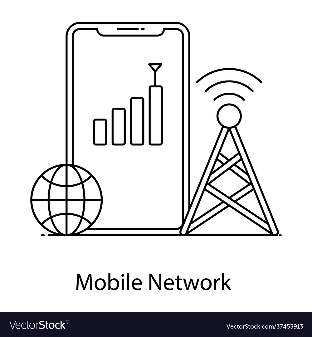 Mobile network Royalty Free Vector Image - VectorStock