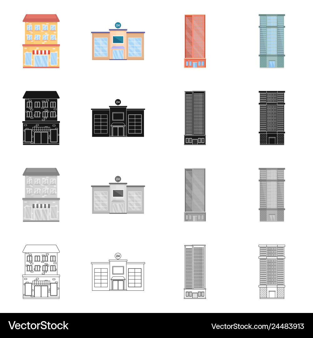 Municipal and center symbol Royalty Free Vector Image