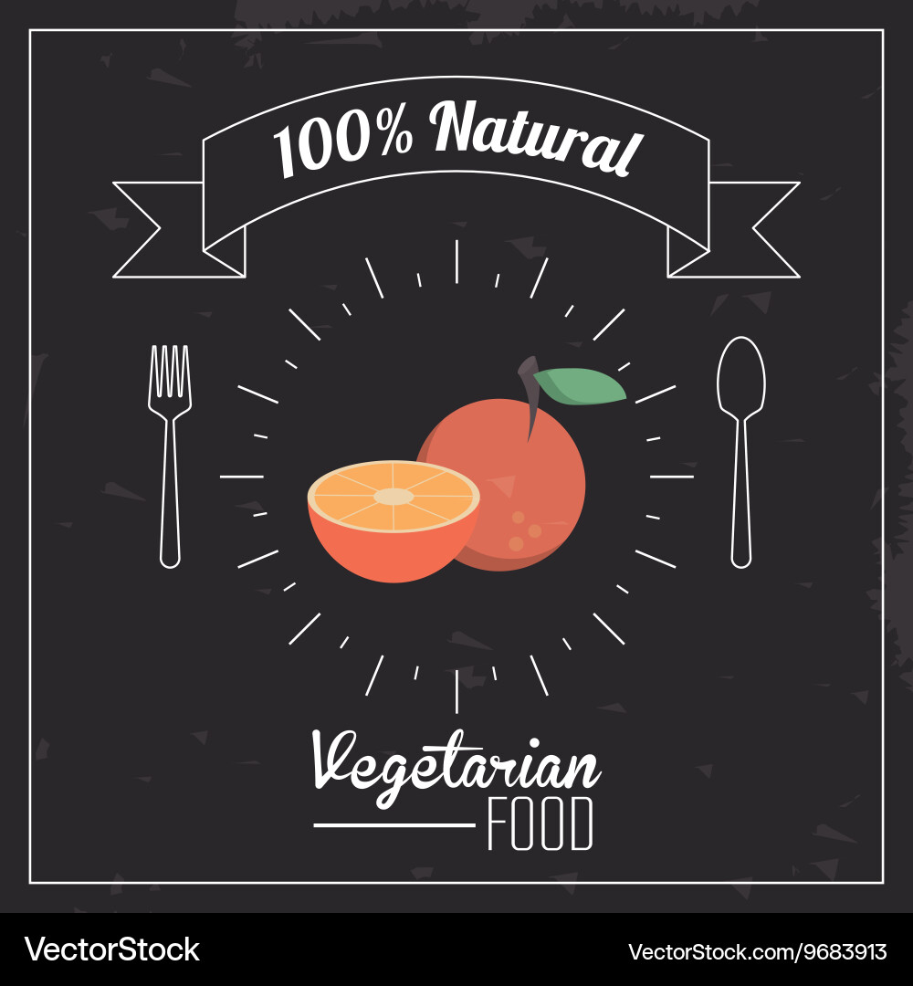Orange icon organic food design graphic Royalty Free Vector