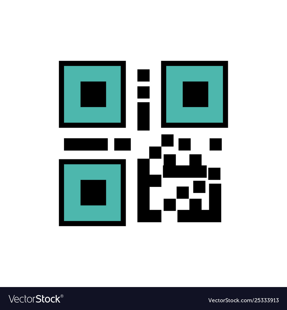 Qr code bar icon Royalty Free Vector Image - VectorStock