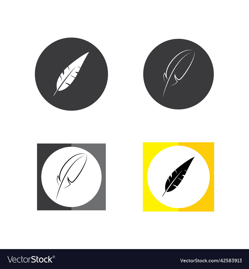 Quill logo Royalty Free Vector Image - VectorStock