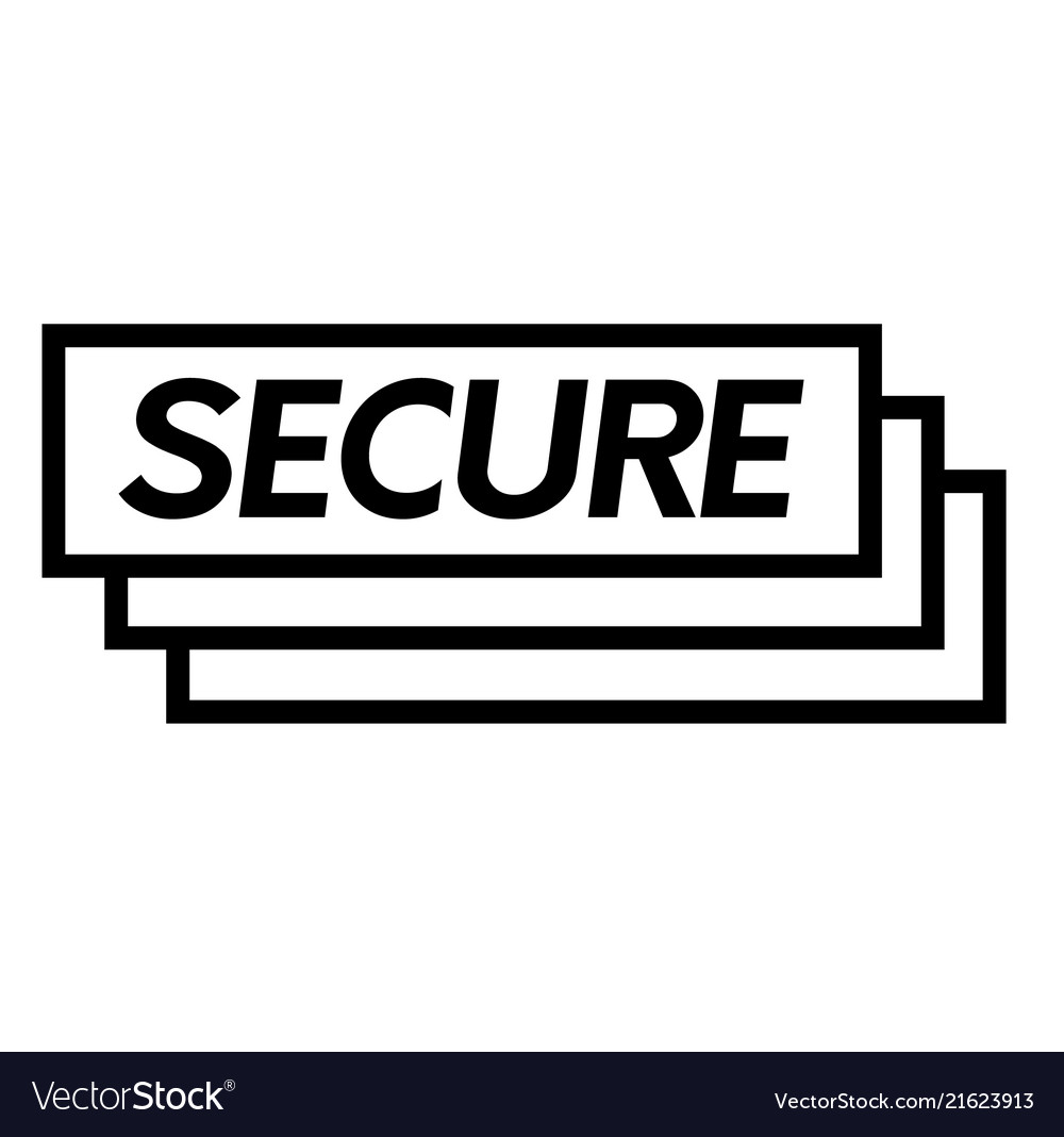 Secure stamp on white Royalty Free Vector Image