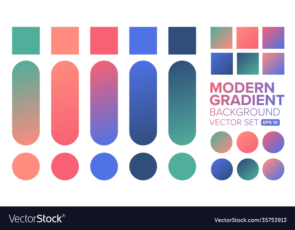 Set gradient 07 Royalty Free Vector Image - VectorStock